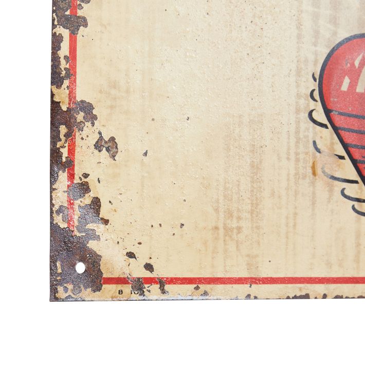 Embossed Steel Red Top Beer Sign | Rejuvenation