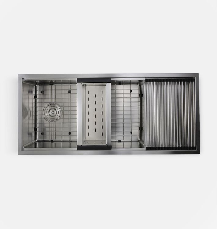 Cannon Stainless Steel Single Workstation Kitchen Sink with Drainboard ...