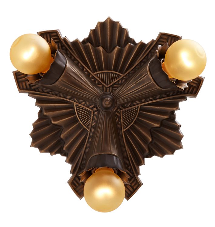 Art Deco 3-Light Flush Mount | Rejuvenation