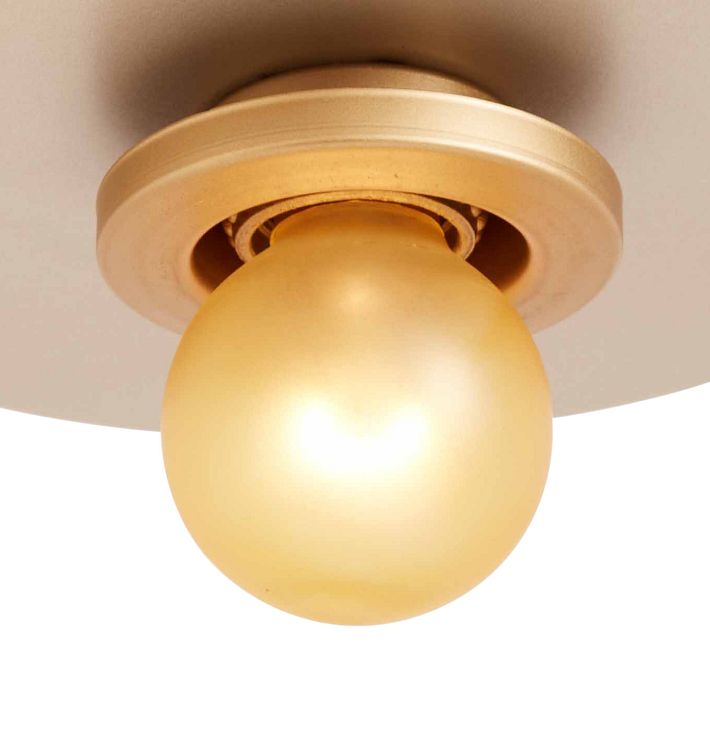 Art Deco Bare Bulb Flush Mount Fixture Circa 1940S | Rejuvenation