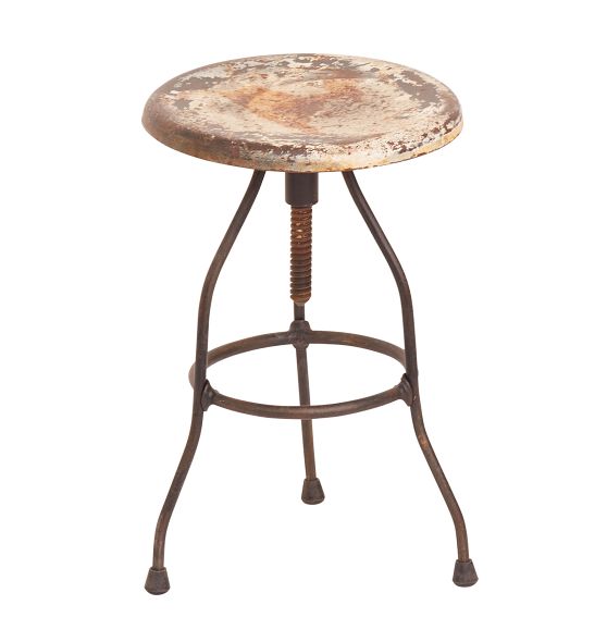 Perfectly Worn Steel Medical Stool Circa 1930S | Rejuvenation