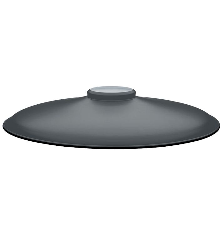 Carson 20" Shallow Dome Reflector Shade - Matte Grey | Rejuvenation