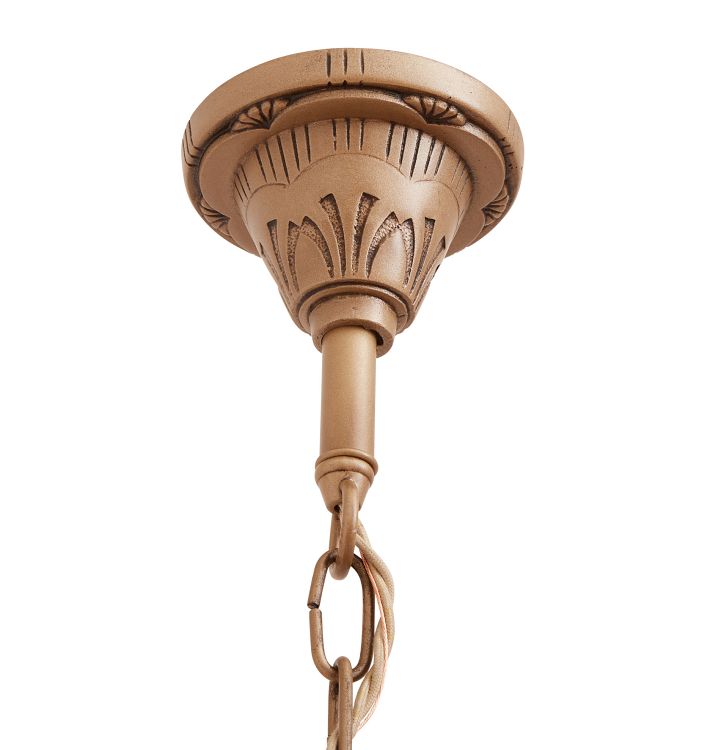 Five-Light Art Deco Slip Shade Chandelier with Floral Motif | Rejuvenation