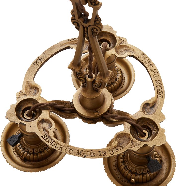 Three-Light Classical Revival Bare Bulb Chandelier | Rejuvenation