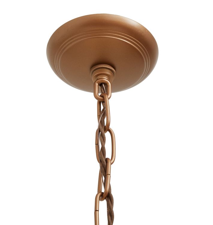 Five-Light Art Deco Cup Shade Chandelier with Botanical Motifs ...