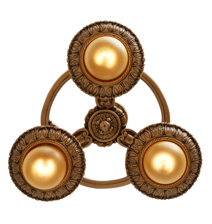 Three-Light Classical Revival Bare Bulb Chandelier | Rejuvenation