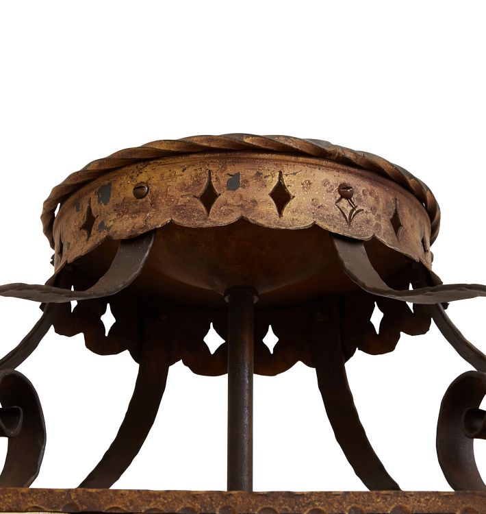 Wrought Iron Romance Revival Semi-Flush Fixture | Rejuvenation