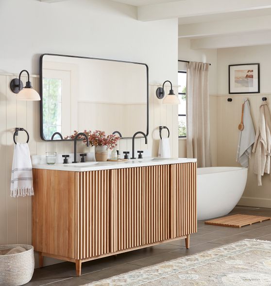 Willow 60" Teak Double Vanity | Rejuvenation