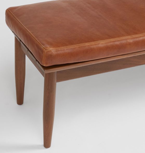 Shaw Bench with Leather Cushion | Rejuvenation