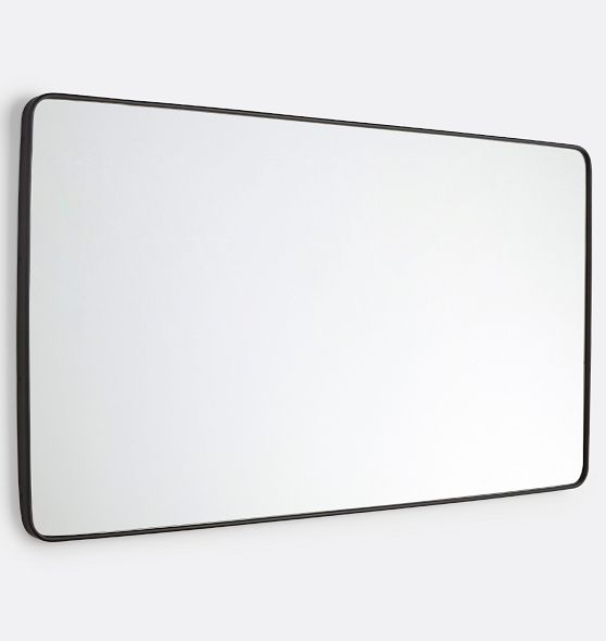 Double Vanity Rounded Rectangle Metal Framed Mirror | Rejuvenation