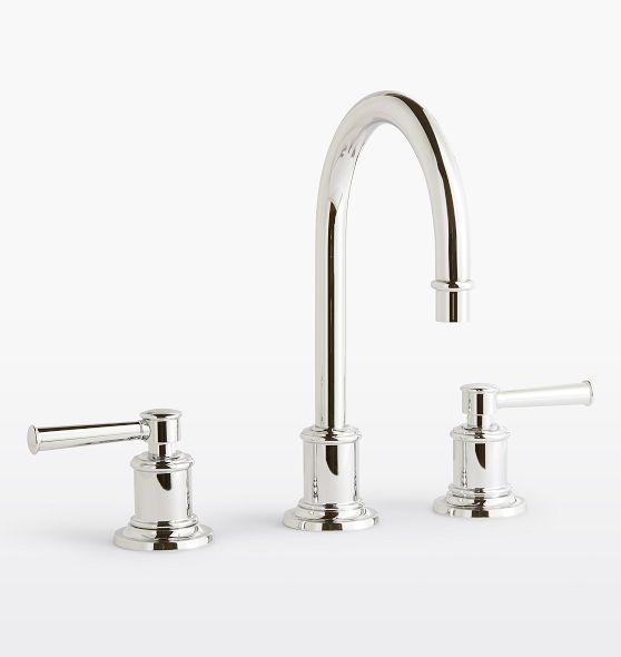 Miramar Lever Handle Widespread Bathroom Faucet | Rejuvenation