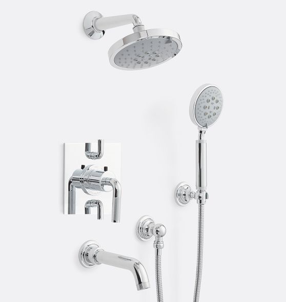 Descanso Thermostatic Shower & Tub Set with Handshower | Rejuvenation