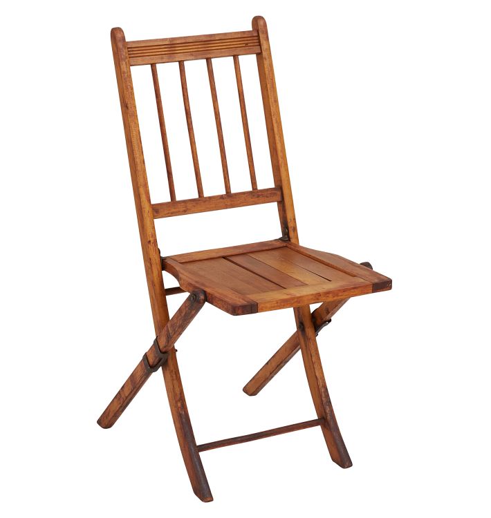 Vintage Maple Spindle-Back Folding Chair | Rejuvenation