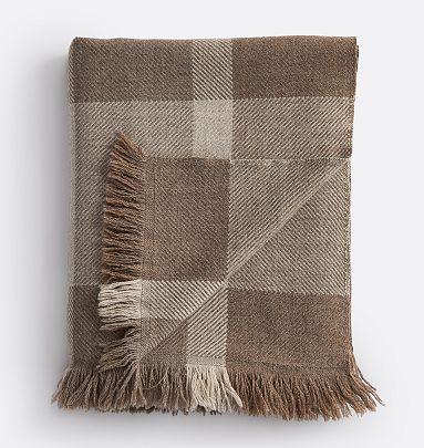 Handwoven Wool Gingham Throw | Rejuvenation