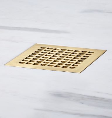 Contemporary Square Grille Shower Drain Assembly | Rejuvenation