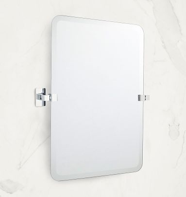 Yaquina Frameless Rounded Rectangle Pivot Mirror | Rejuvenation