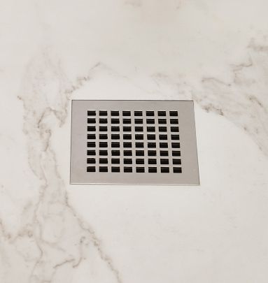Contemporary Square Grille Shower Drain Assembly | Rejuvenation