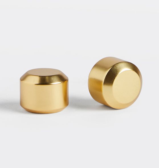 End Cap Adjustable Brass Drapery Rod Set | Rejuvenation