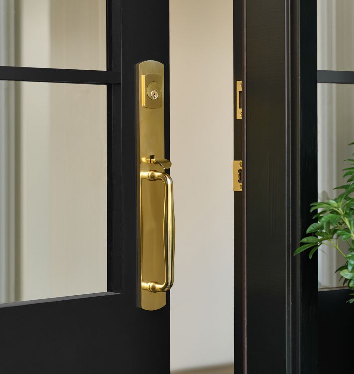 Arched D-Handle & Oval Knob Exterior Door Hardware Tube Latch Set ...