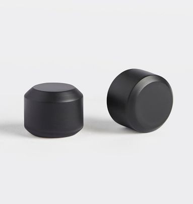 End Cap Adjustable Brass Drapery Rod Set | Rejuvenation