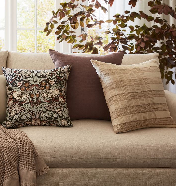 Plaid Striped Silk Pillow Cover | Rejuvenation