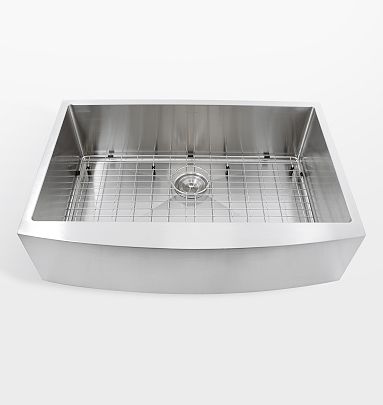 Bass Apron Front Stainless Steel Single Kitchen Sink | Rejuvenation