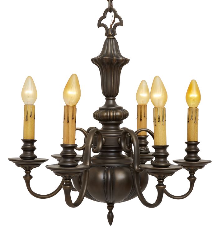 Vintage Sheffield-Style 6-Light Candle Chandelier | Rejuvenation