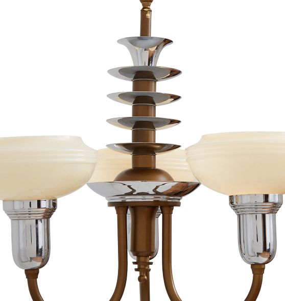 Vintage Art Deco 3-Light Cup Shade Chandelier | Rejuvenation