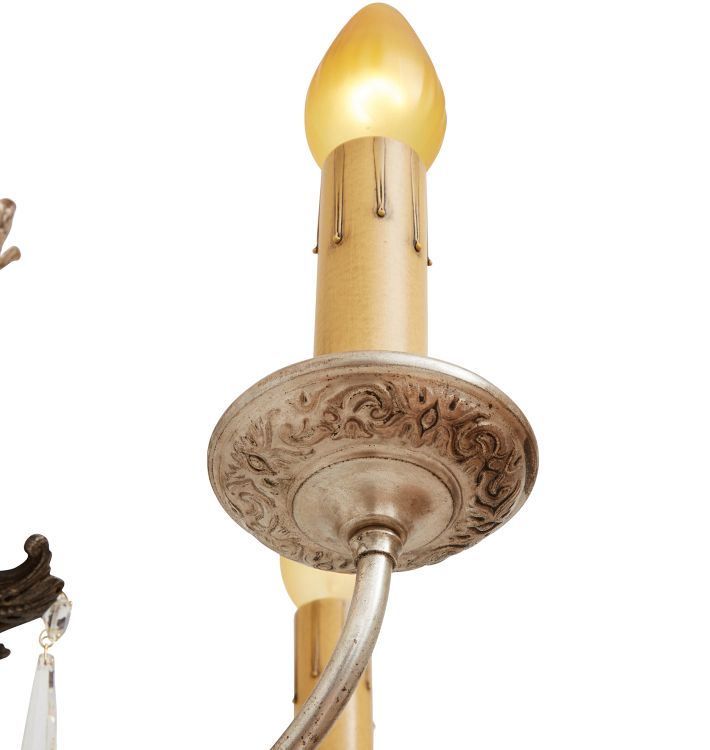 Vintage Classical Revival Silver Plated Candle Chandelier | Rejuvenation