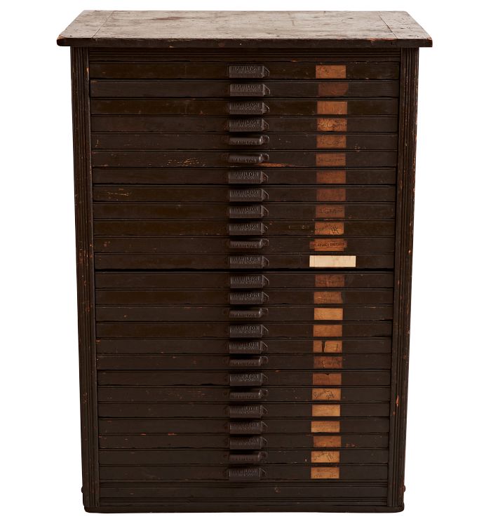25-Drawer Hamilton Type Cabinet | Rejuvenation