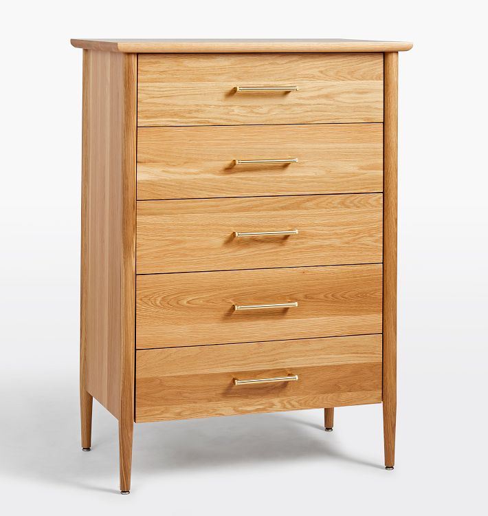 Shaw White Oak 5-Drawer Dresser | Rejuvenation