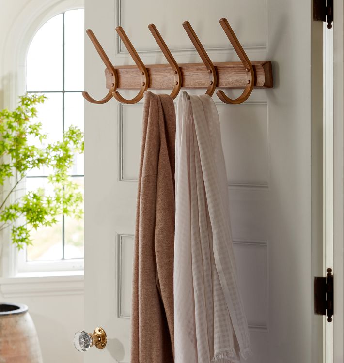 Arlie Bent Wood 5-Hook Rack | Rejuvenation