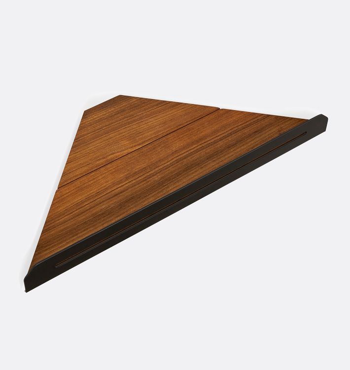 Carter 14" Teak Corner Shower Shelf | Rejuvenation