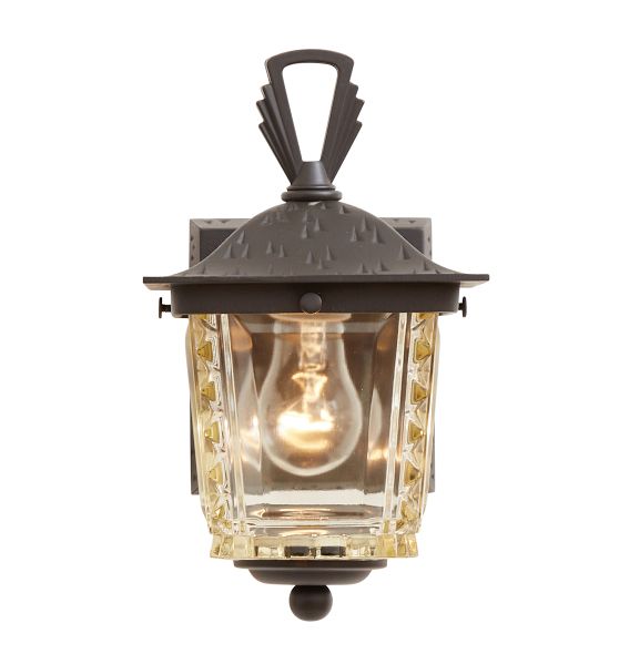 Vintage Single Romance Revival Lantern Sconce with Faceted Glass Shade ...