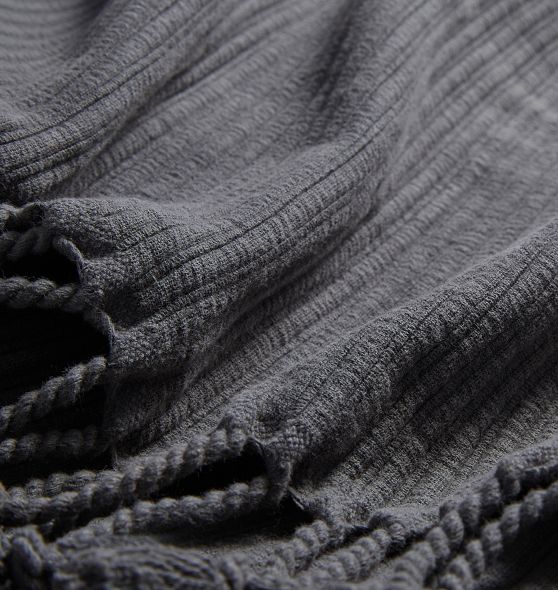 Organic Cotton Ribbed Throw | Rejuvenation