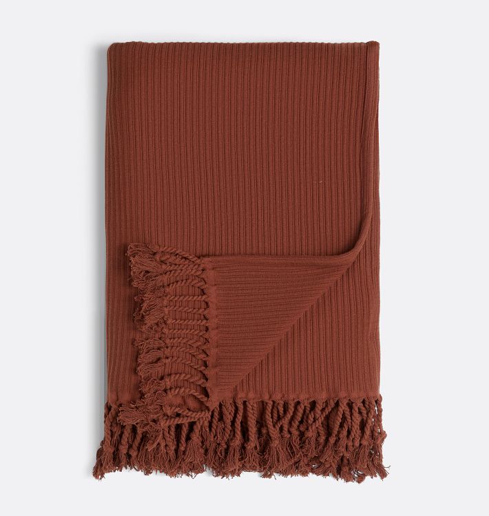 Organic Cotton Ribbed Throw | Rejuvenation