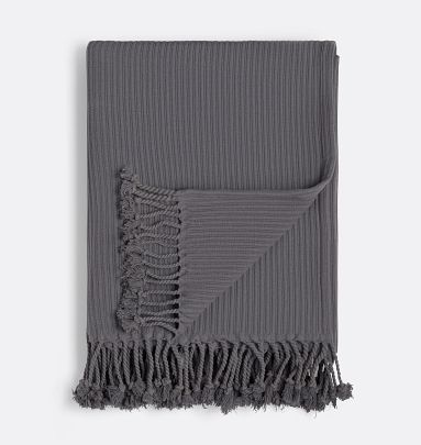 Organic Cotton Ribbed Throw | Rejuvenation