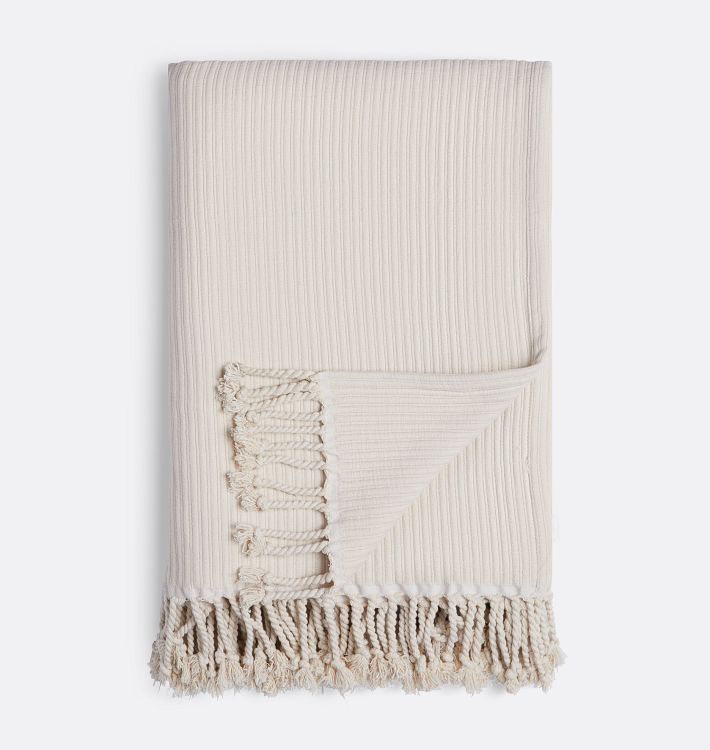 Organic Cotton Ribbed Throw | Rejuvenation