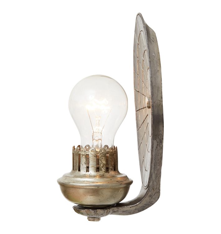 Pair of Vintage Pewter Bare Bulb Sconces | Rejuvenation