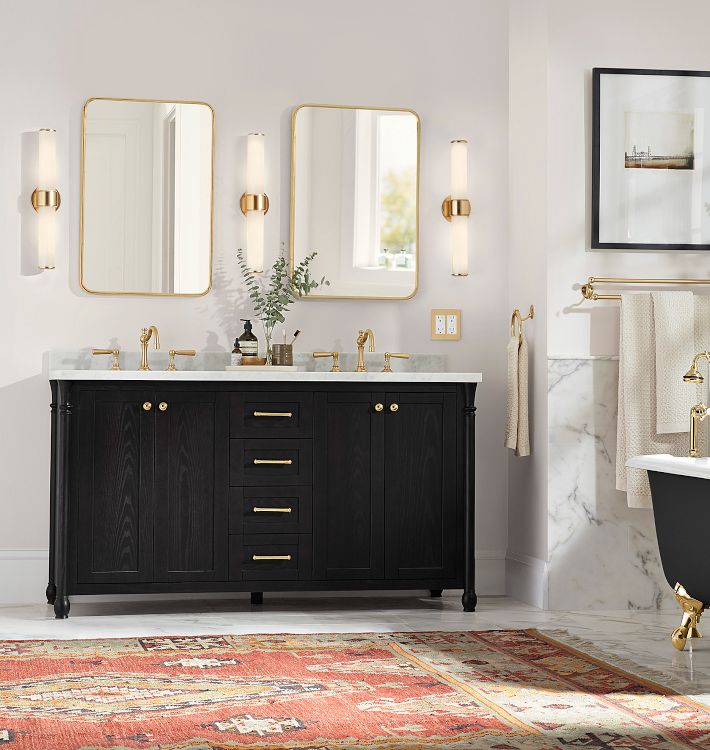 Connor Lever Handle Widespread Bathroom Faucet | Rejuvenation