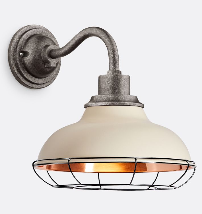 Carson 12" Wall Sconce with Cage | Rejuvenation