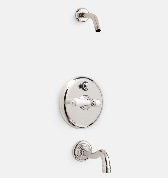 Connor Porcelain Lever Pressure Balanced Tub & Shower Set | Rejuvenation
