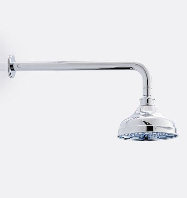 14-1/4" Wall Mount Shower Arm with 6" Shower Head | Rejuvenation