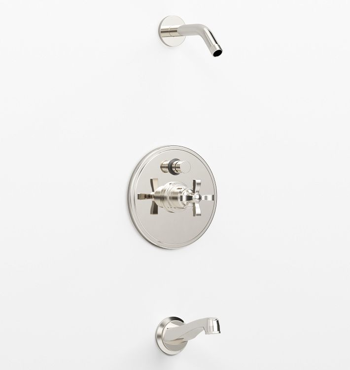 Rigdon Cross Handle Pressure Balanced Tub & Shower Set | Rejuvenation