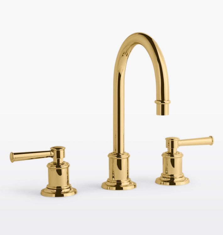 Miramar Lever Handle Widespread Bathroom Faucet | Rejuvenation