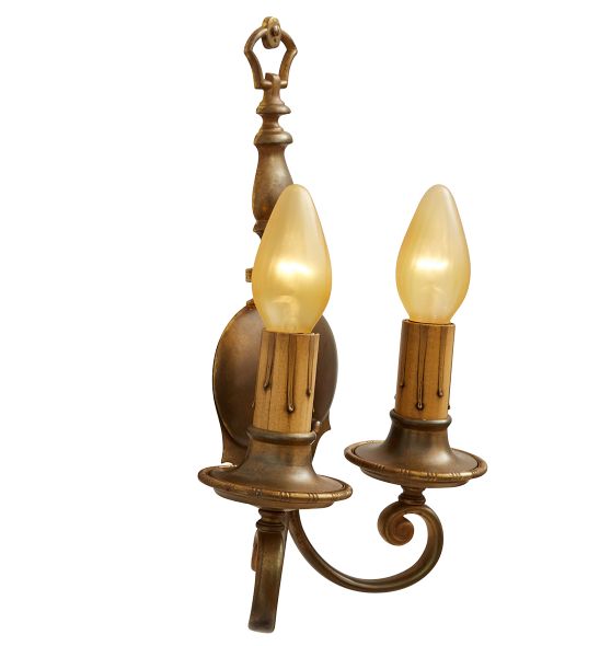 Vintage Colonial Revival Double Candle Sconce | Rejuvenation