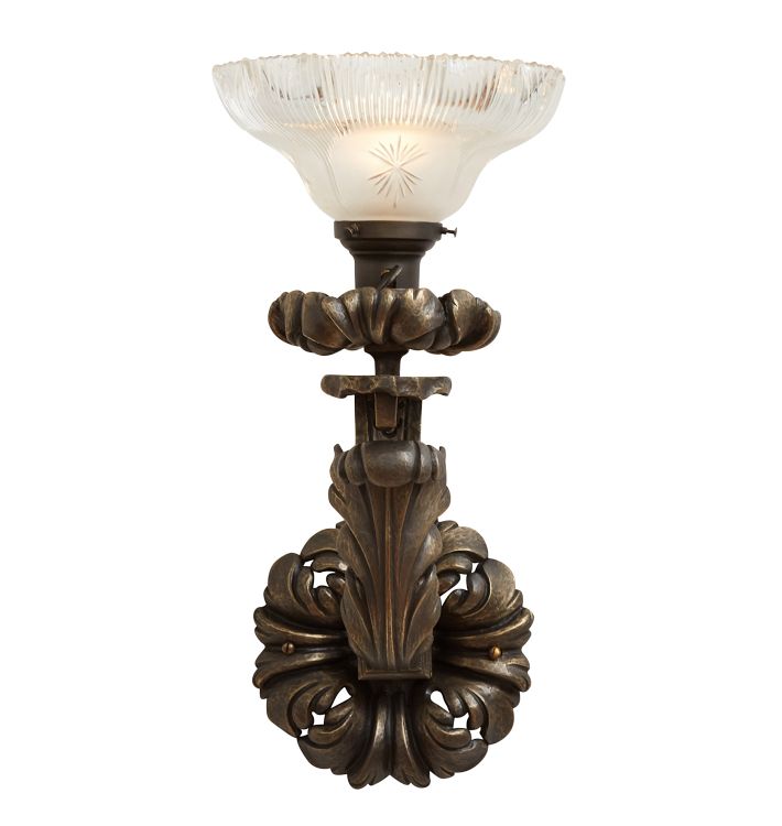 Extraordinary Antique Classical Revival Sconce in Weighty Cast Bronze ...