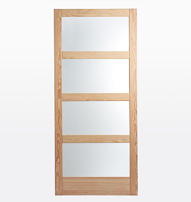 4 Panel Frosted Glass Barn Door | Rejuvenation