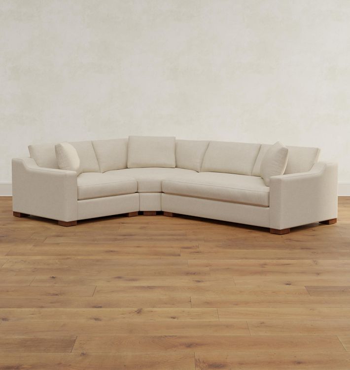 Small Wedge Sectional Sofa | Baci Living Room