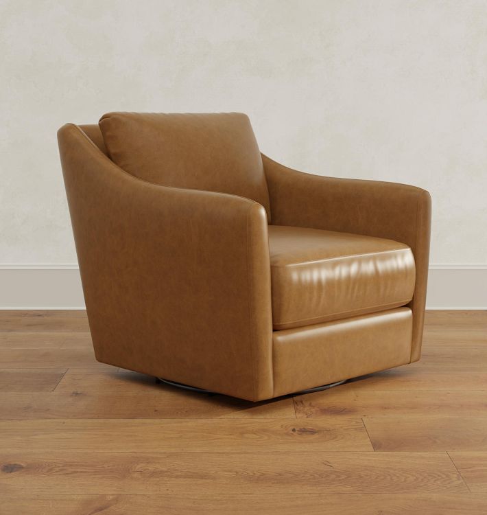 Luanna Leather Swivel Chair | Rejuvenation